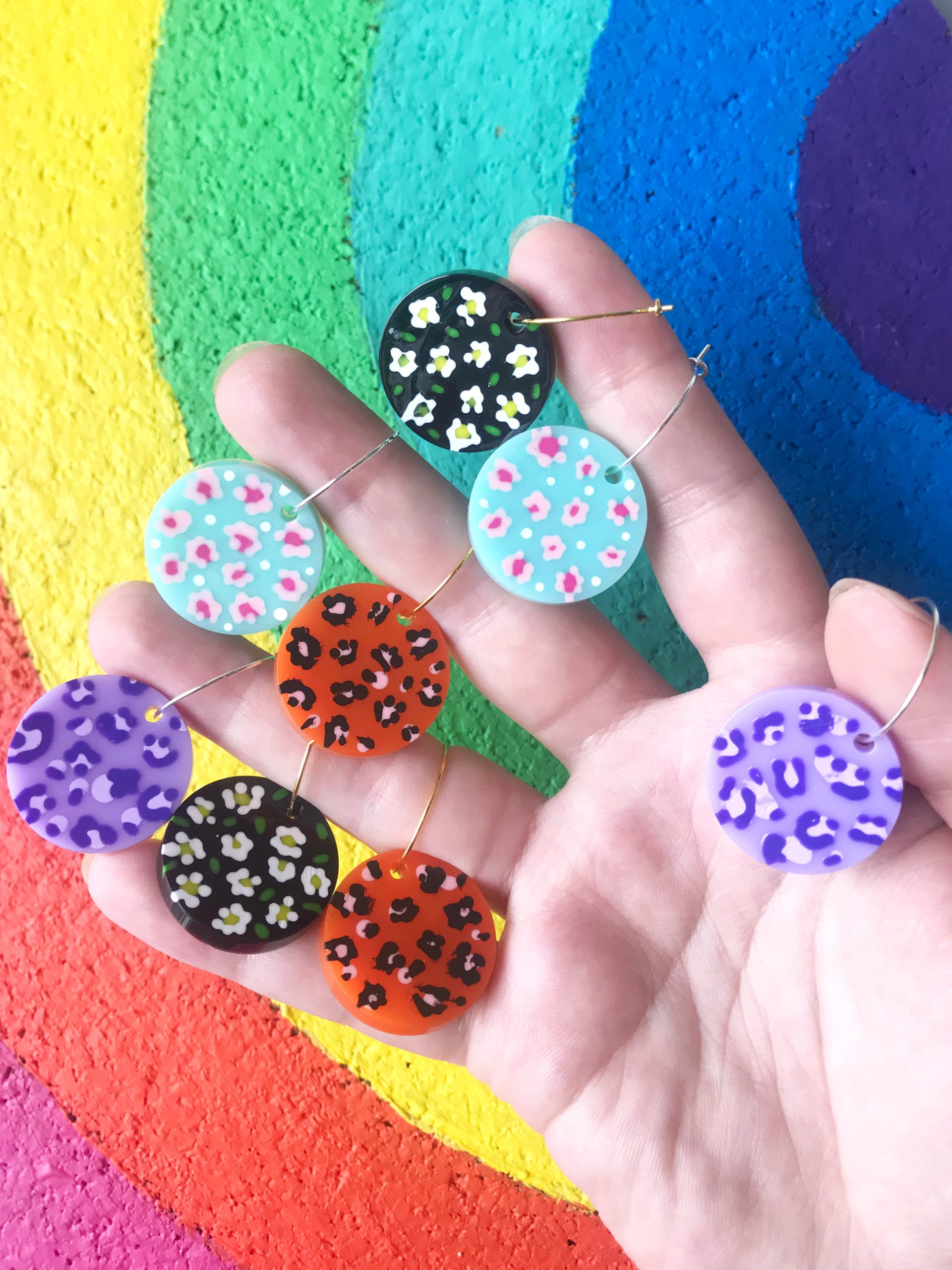 Cute Circle Hoops – Cherry Blossom – Luna & Kiki