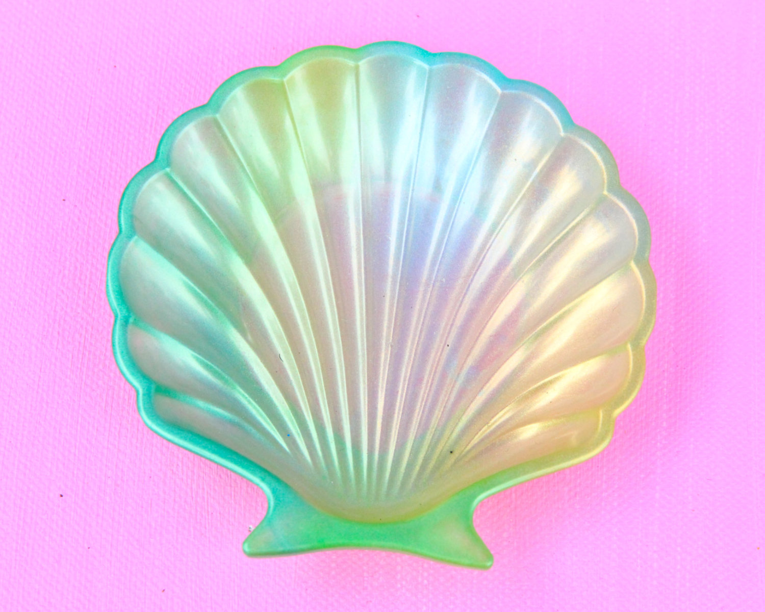 Sea Shell Trinket Dish – greens & yellows – Luna & Kiki